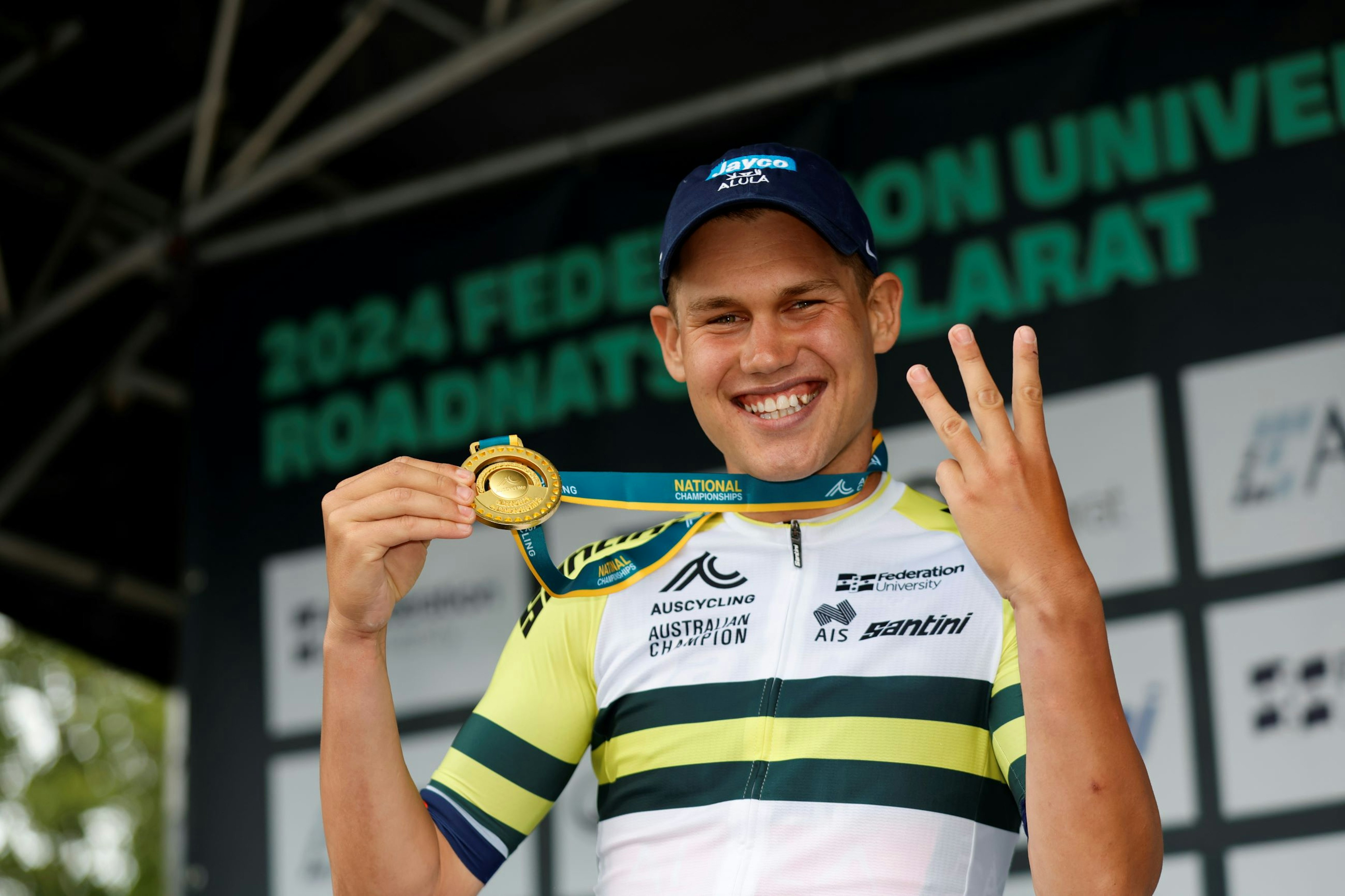 Lucas Plapp completes three-peat of national titles in men's road race ...